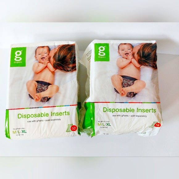 gdiaper | Other | 2 Packages Gdiaper Disposable Inserts Mlxl Package ...